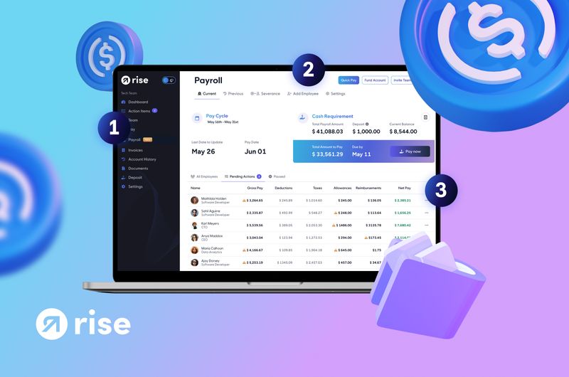 Rise | Stablecoin Payroll with Rise: Fund and Pay in USDC and USDT